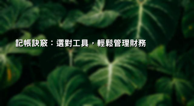 現金帳excel:簡易收支表下載、記帳訣竅、生活費分類、公司記帳軟體與基金損益表格式範例 記帳王阿聰